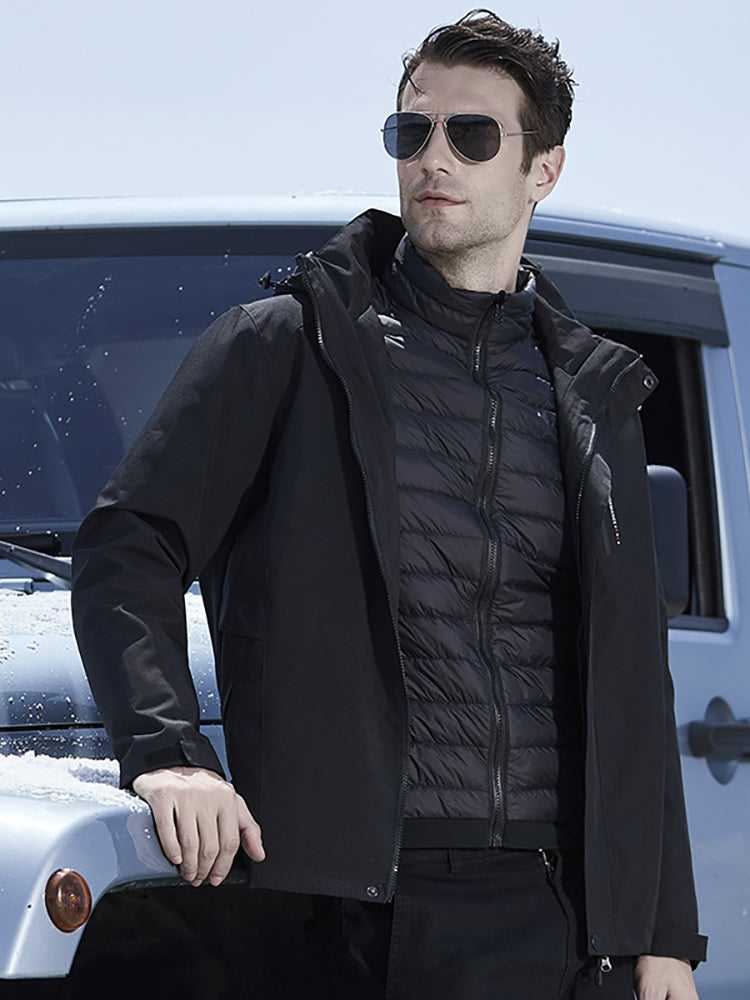 Outdoor Down Jacket 3 In 1 Removable Down Liner Warm Jacket – OEYES